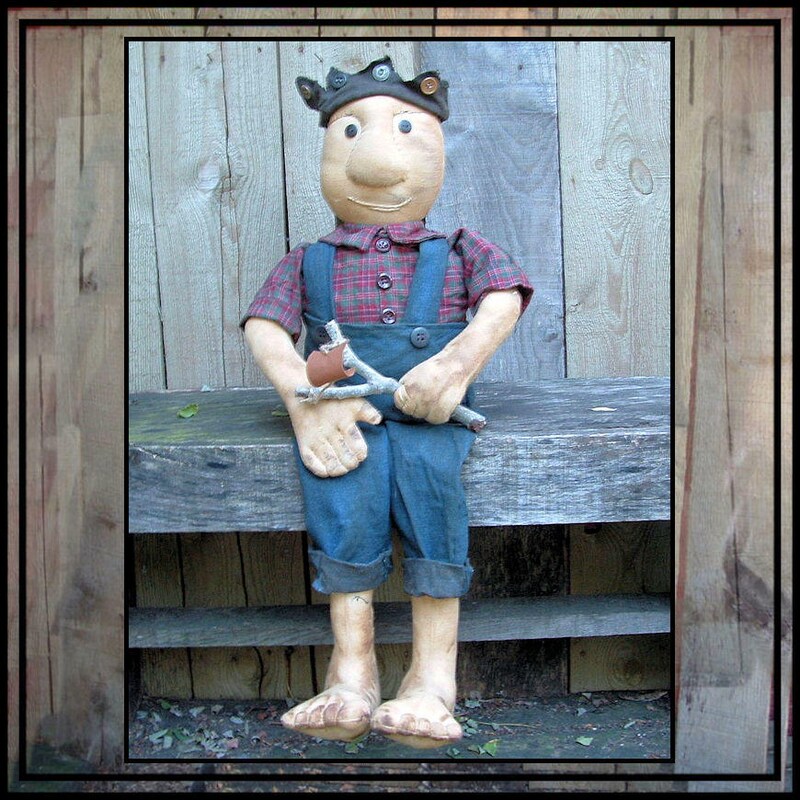 Primitive Rag Doll - Etsy