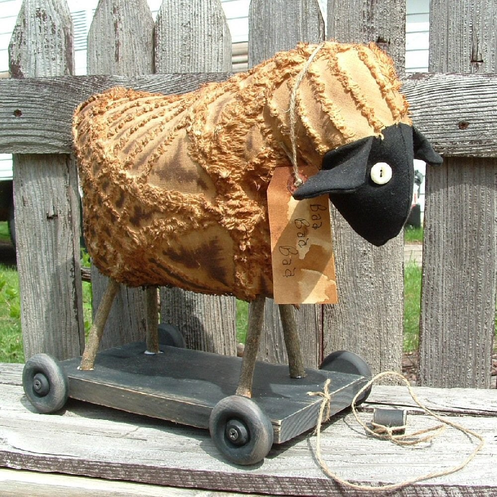 Primitive Pull Toy Sheep Instant Download Pattern Standing Sheep 164 - Etsy