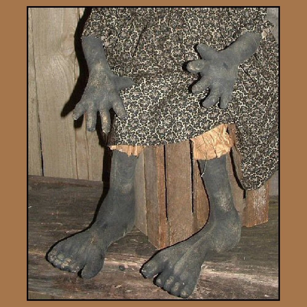 Digital Primitive Folk Art Rag Doll Soft Sculpture Big Feet Instant ...