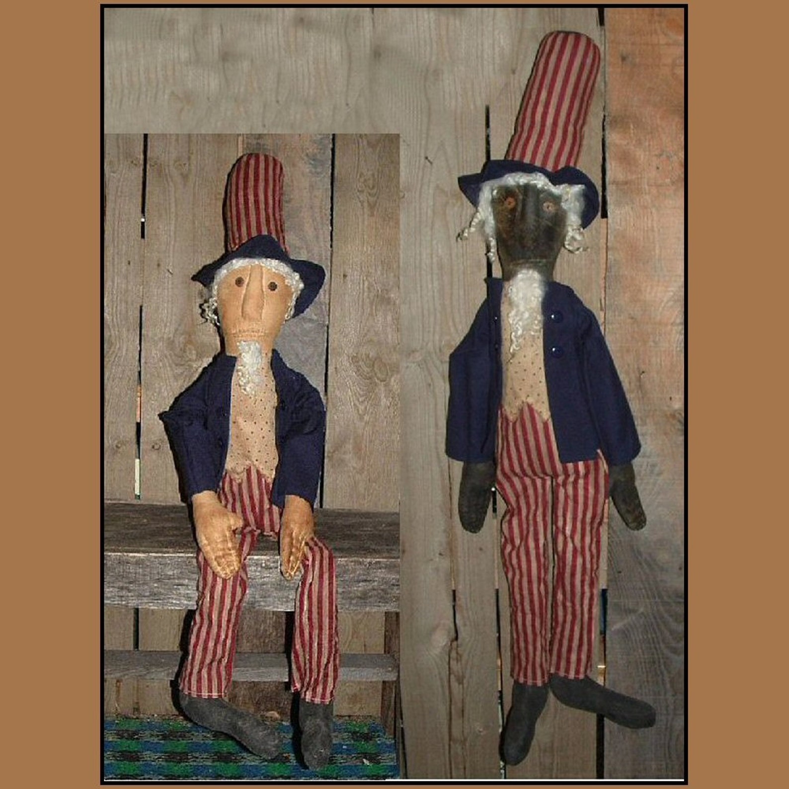 Primitive Folk Art Uncle Sam PDF Instant Download Sewing Pattern HAFAIR ...
