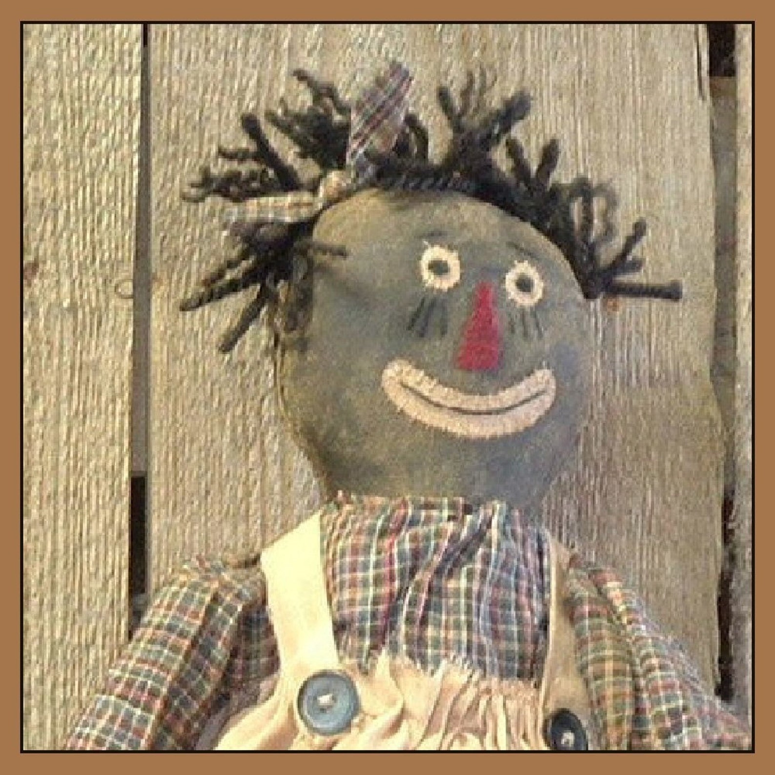 Instant Download Digital PDF Pattern Primitive Folk Art Black Raggedy ...
