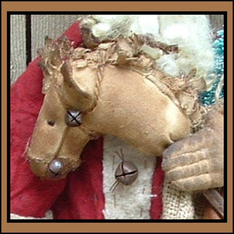 Primitive Santa Stick Horse Instant Download Sewing Pattern Rag Doll ...
