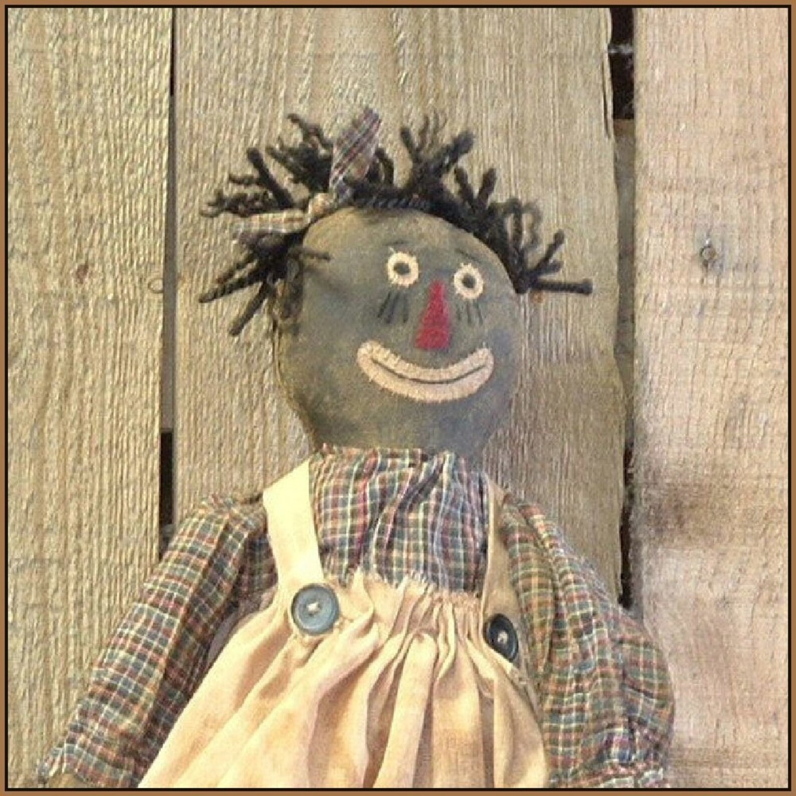 Instant Download Digital PDF Pattern Primitive Folk Art Black Raggedy ...