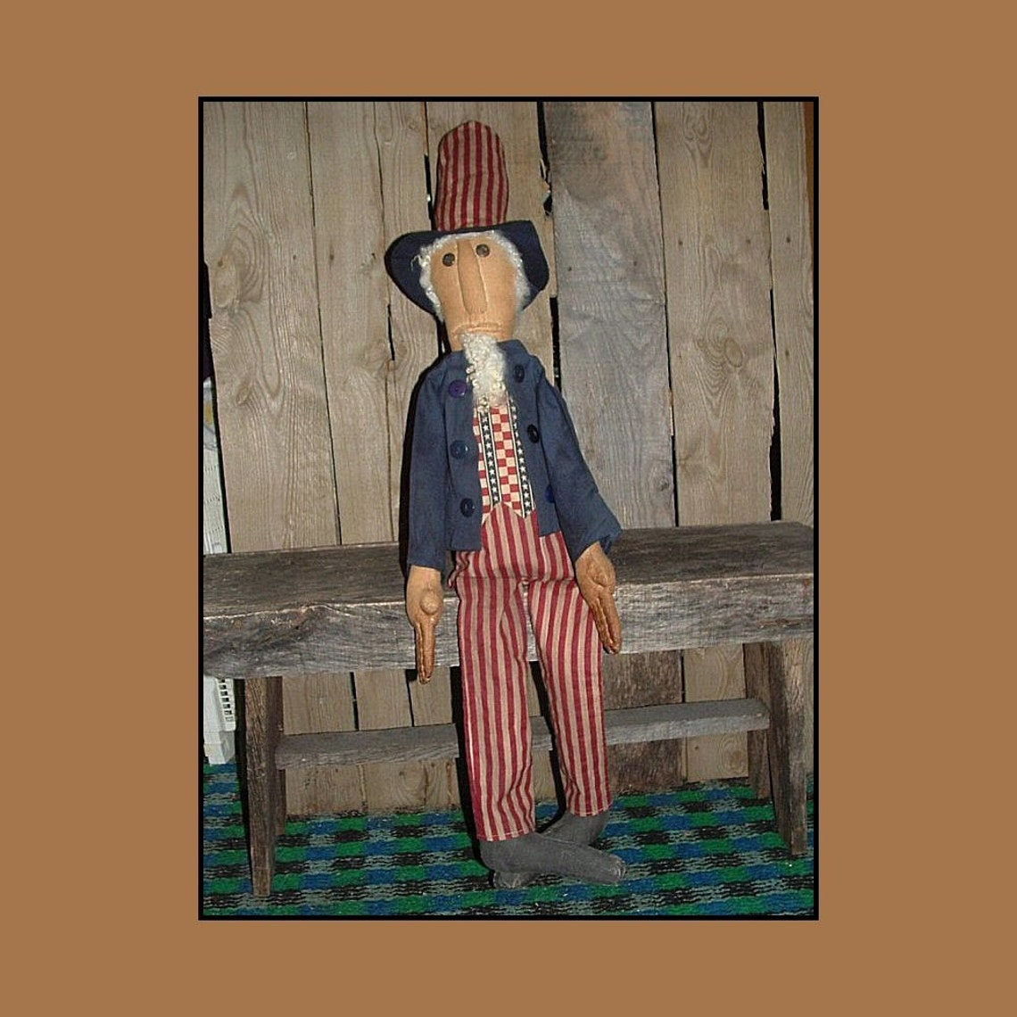 Primitive Folk Art Uncle Sam PDF Instant Download Sewing Pattern HAFAIR ...