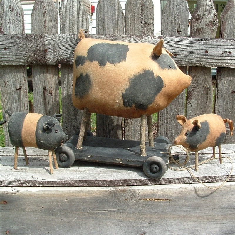 Pig Pull Toy - Etsy