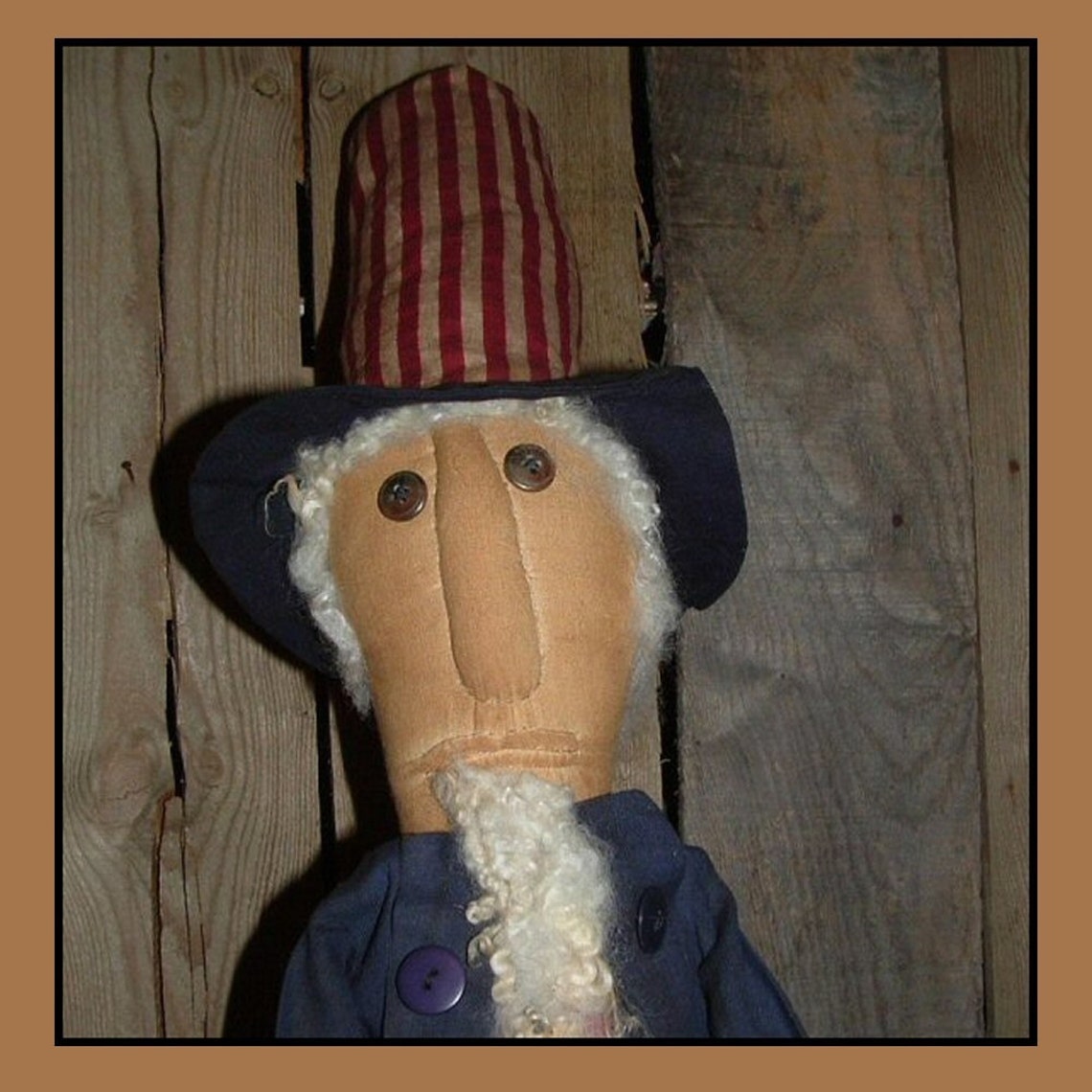 Primitive Folk Art Uncle Sam PDF Instant Download Sewing Pattern HAFAIR ...