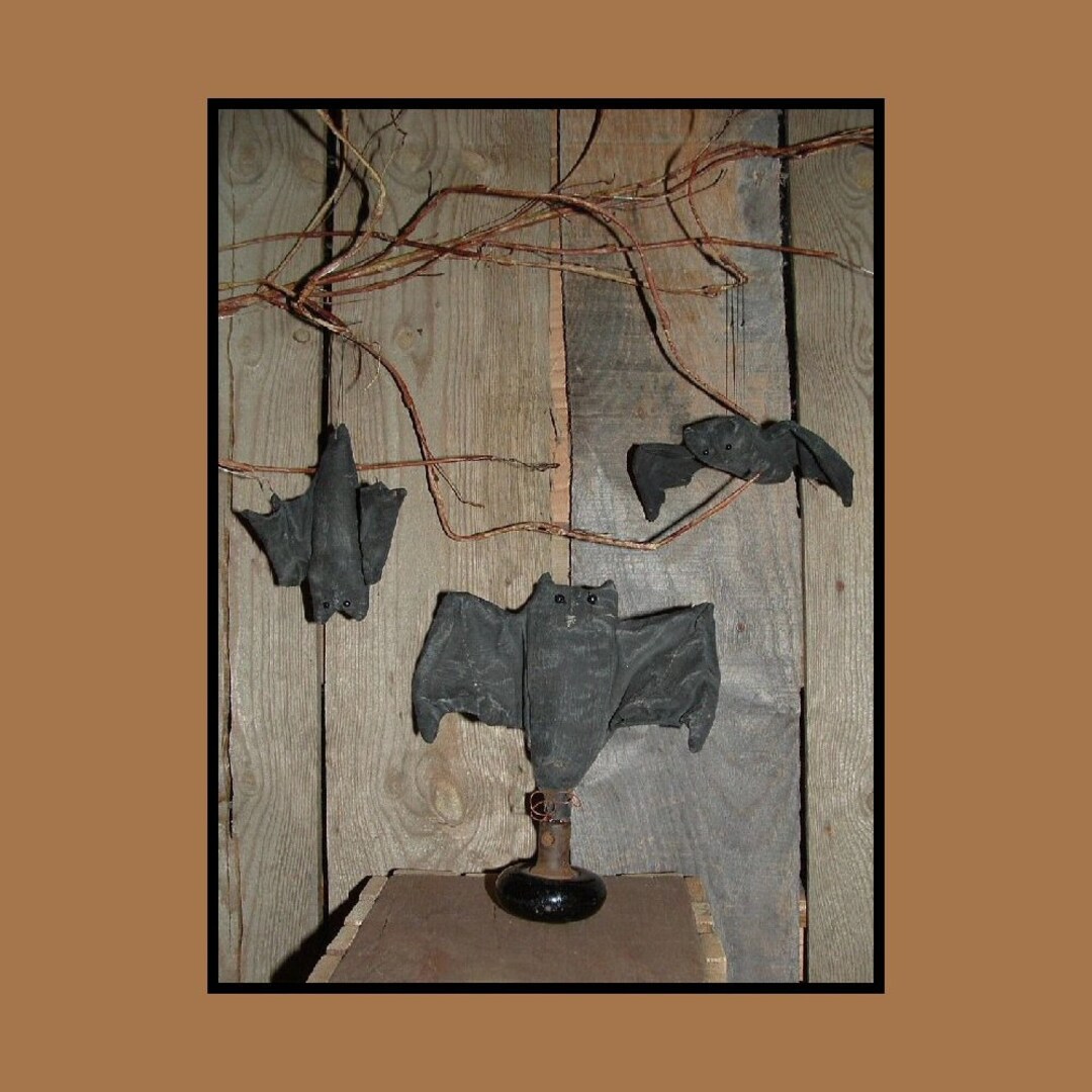 INSTANT DOWNLOAD Epattern Primitive Halloween Bat PDF Digital Pattern,2 ...