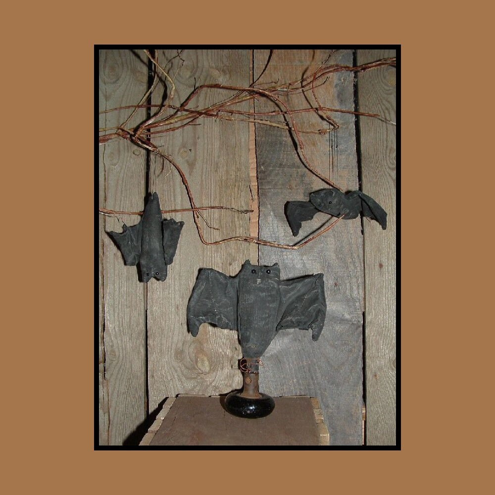 INSTANT DOWNLOAD Epattern Primitive Halloween Bat PDF Digital Pattern,2 ...