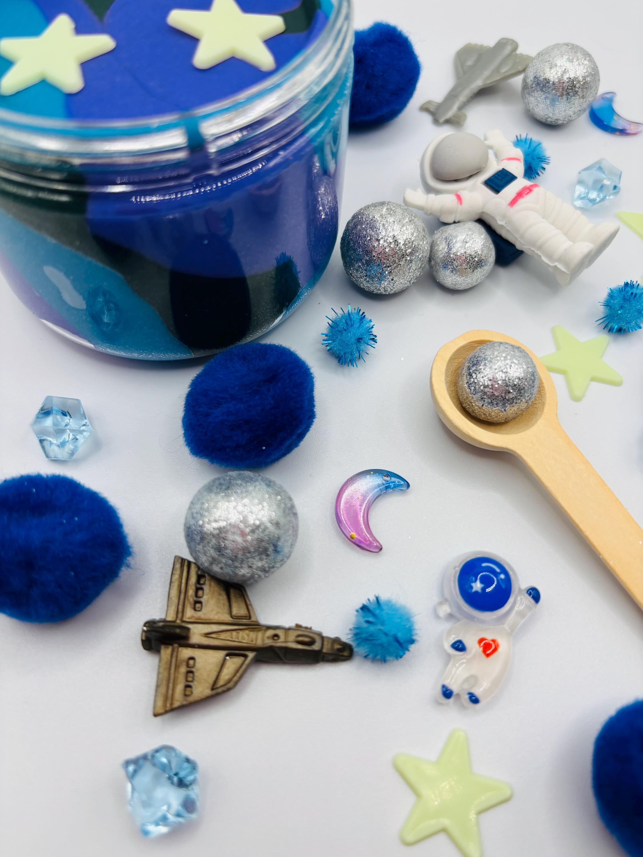 Space Sensory Play Dough Kit: Astronauts, Planets, and Glow Stars - Etsy