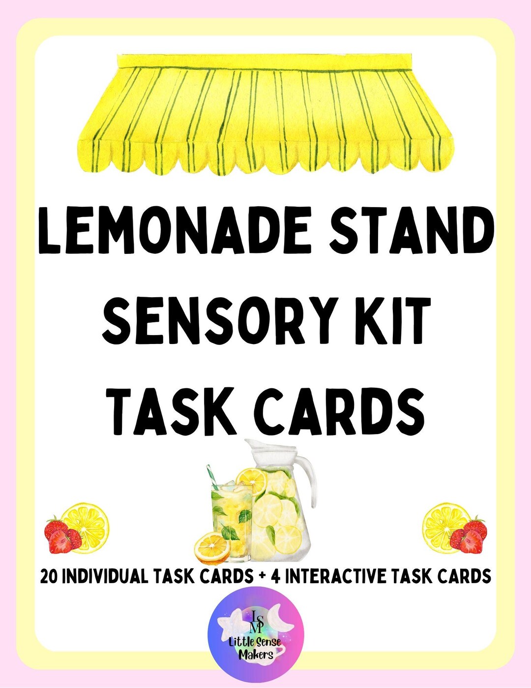 Lemonade Stand Sensory Kit Math Task Cards for Counting - Etsy