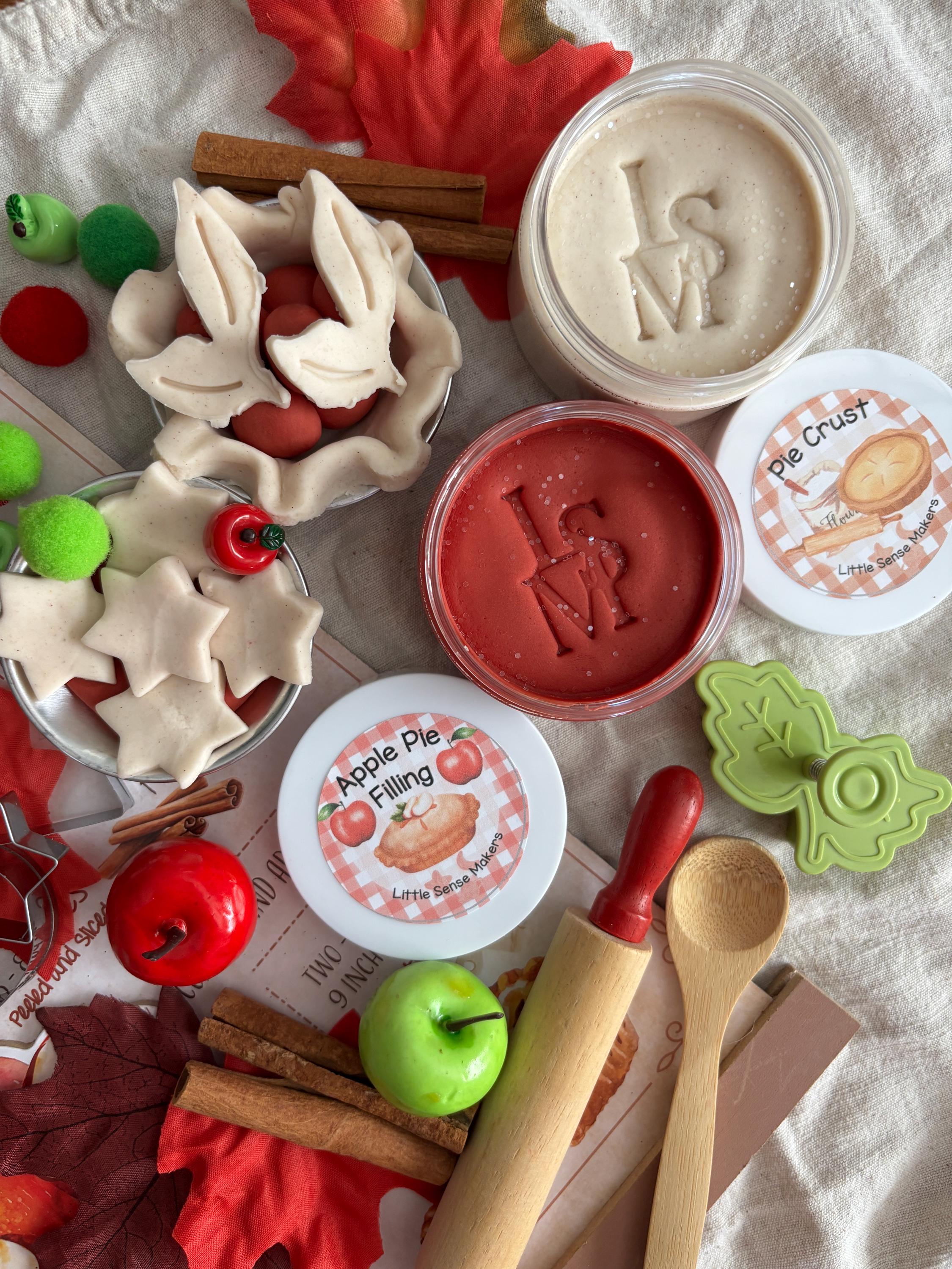 Apple Pie Sensory Kit | Cinnamon Apple Play Dough | Fall Activity Bin ...