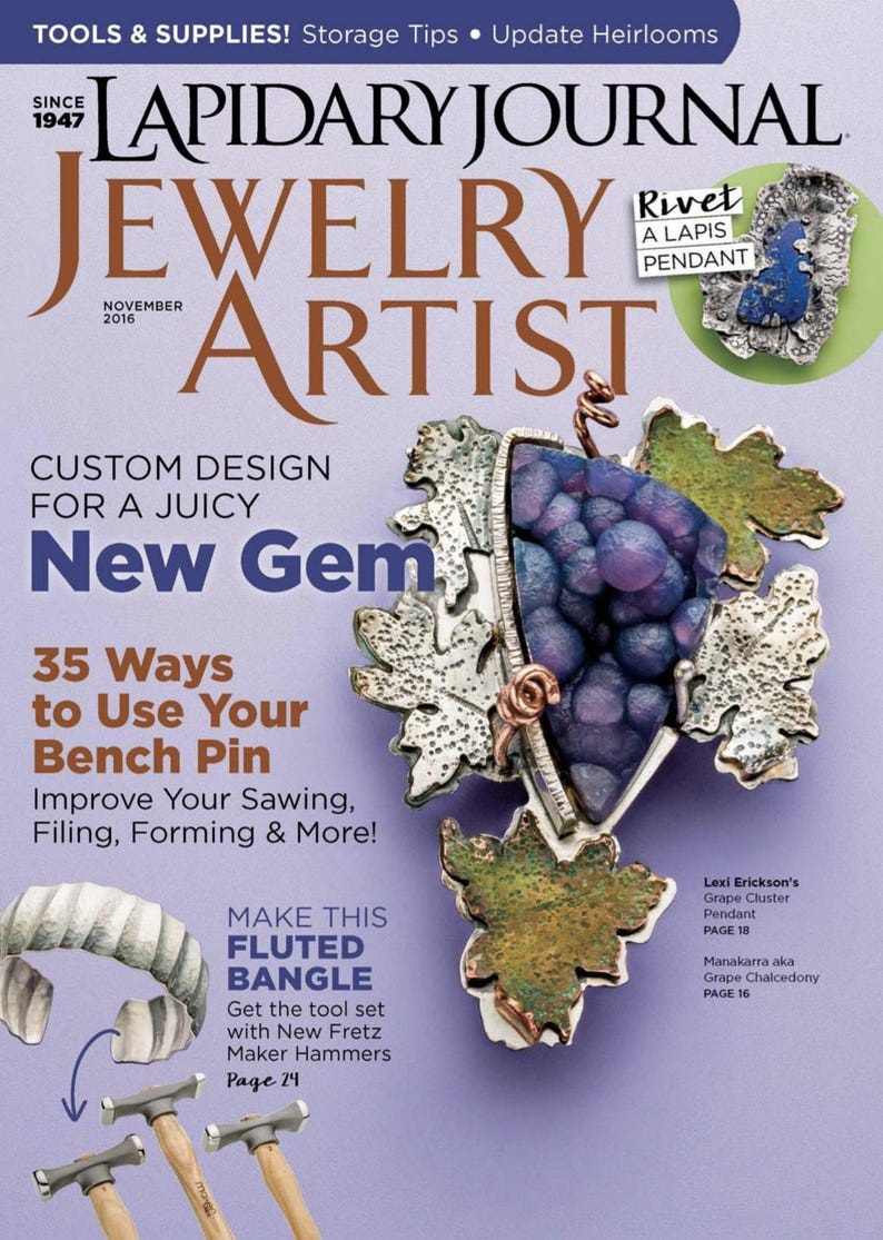 53 Lapidary Journal Jewelry Artist Magazines | Beading and Jewelry ...