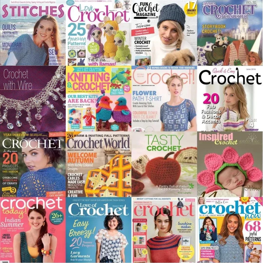 1500+ Crochet Magazines | Crochet & Amigurumi Magazine Bundle | Lot of ...