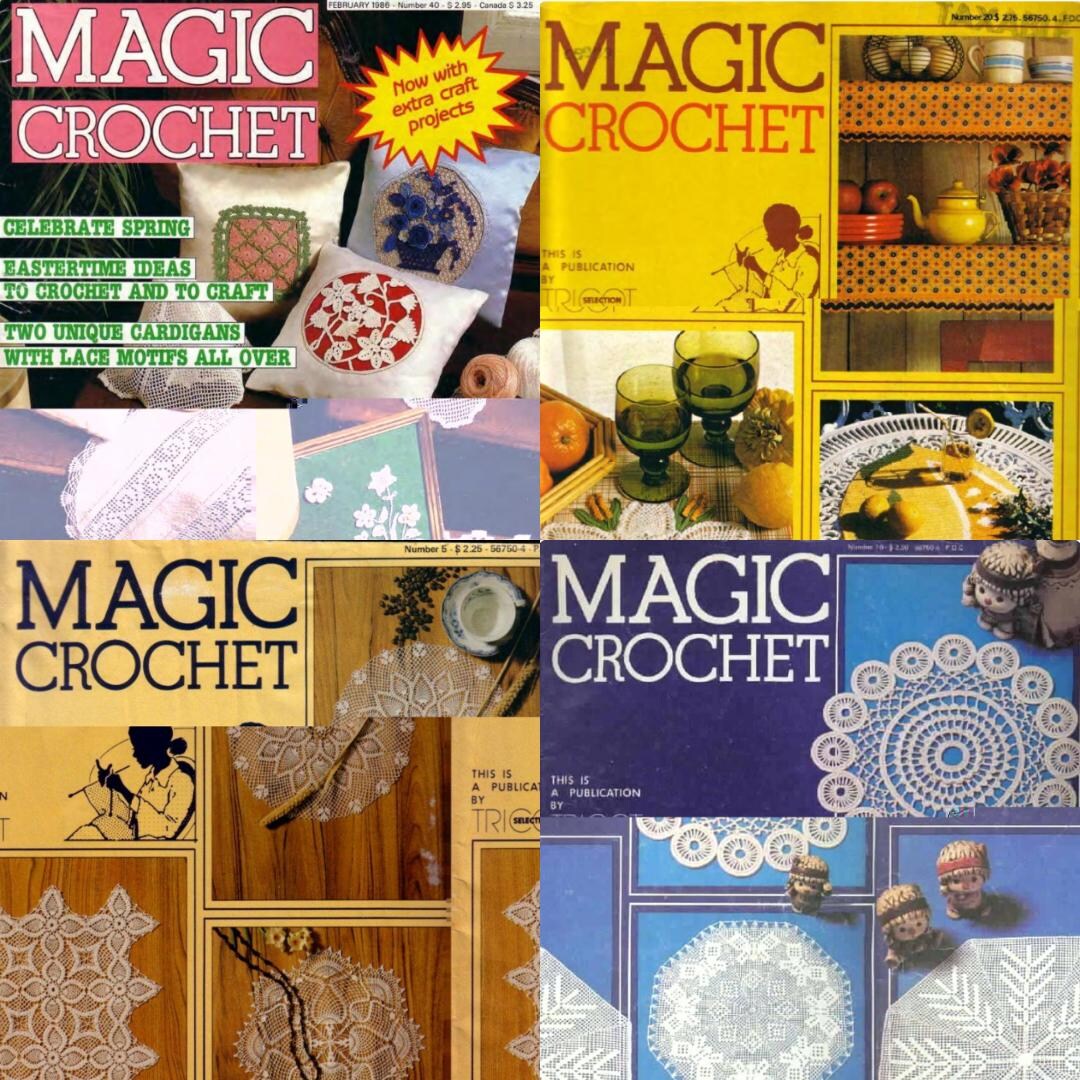 64 Magic Crochet Magazines | Bundle Vintage Magazine Collection | Lot ...