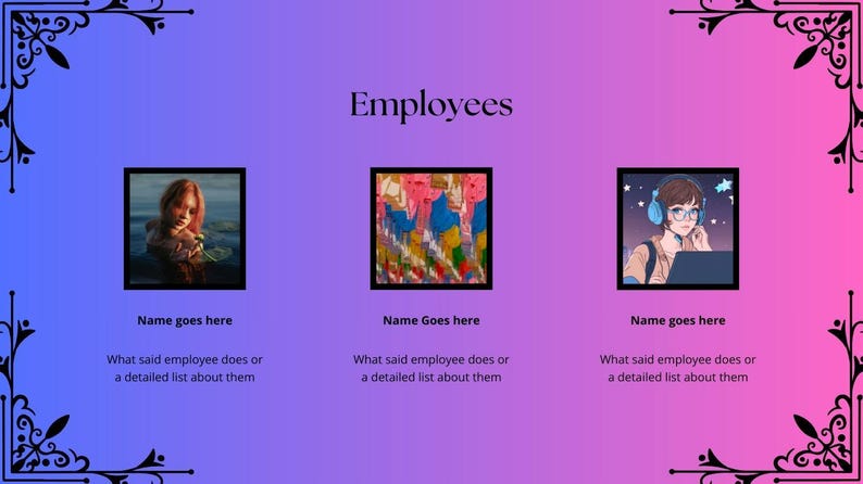 Employee Website Template - Etsy