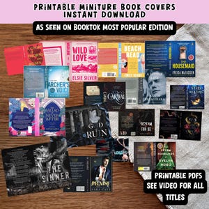 Mini Book Covers Printable 300 Titles Popular Booktok Titles Printable ...