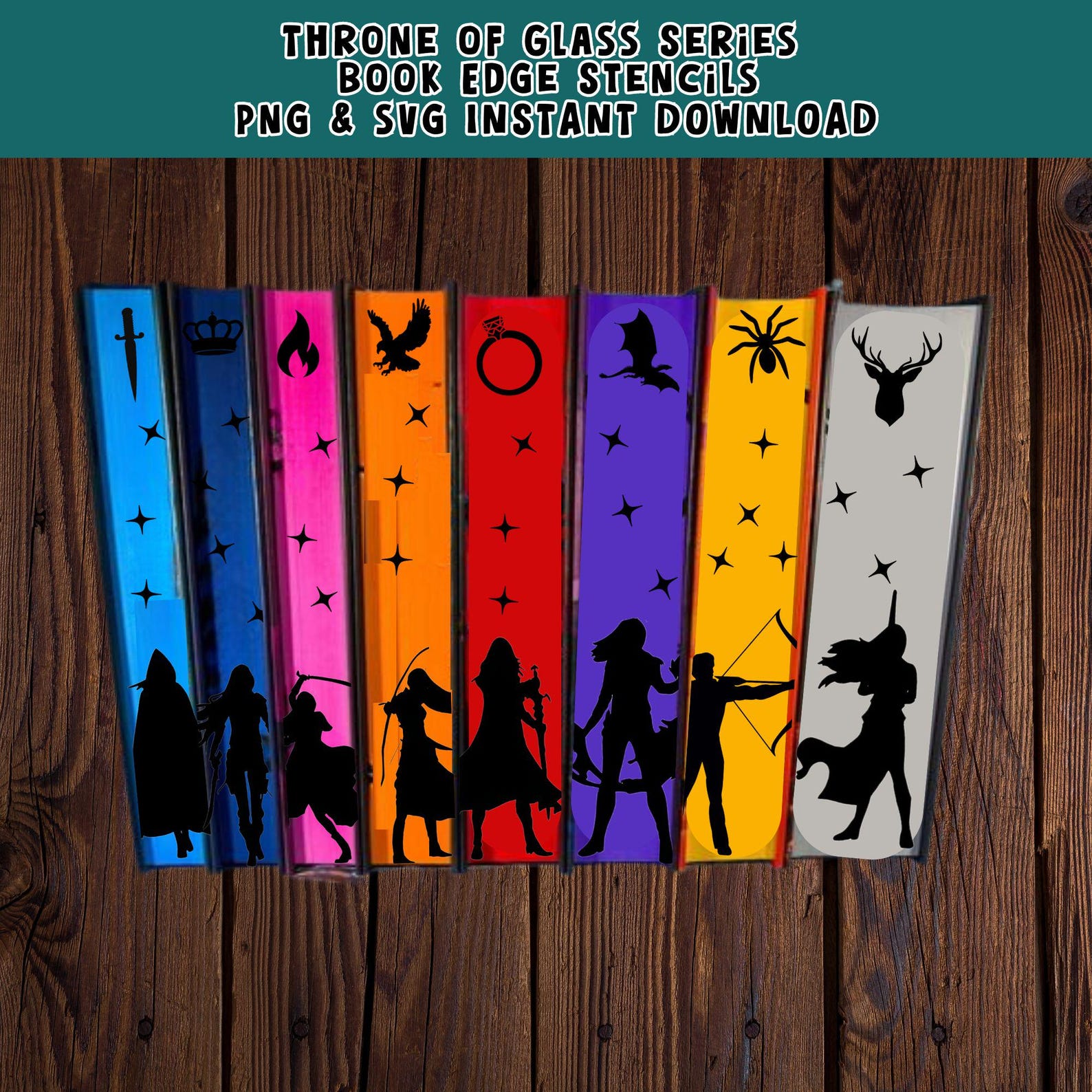 TOG Throne of Glass Book Edge Stencils for Sprayed Edges Booktok PNG ...