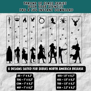 TOG Throne of Glass Book Edge Stencils for Sprayed Edges Booktok PNG ...