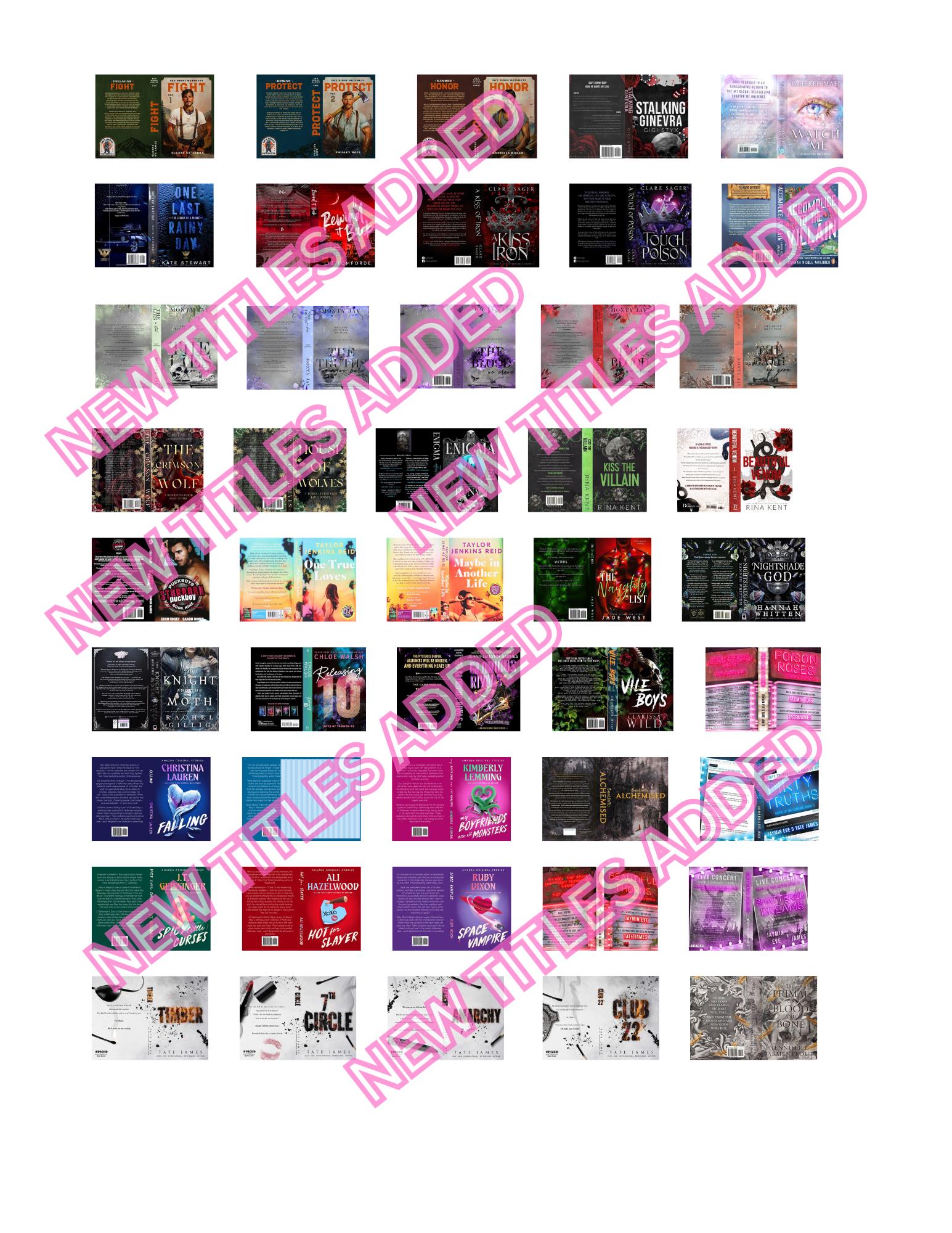 Mini Book Covers Printable 300+ Titles Popular Booktok Titles ...