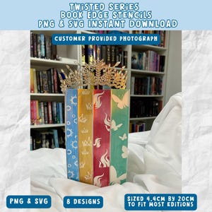 Twisted Series Book Edge Stencils for Sprayed Edges Booktok PNG SVG ...