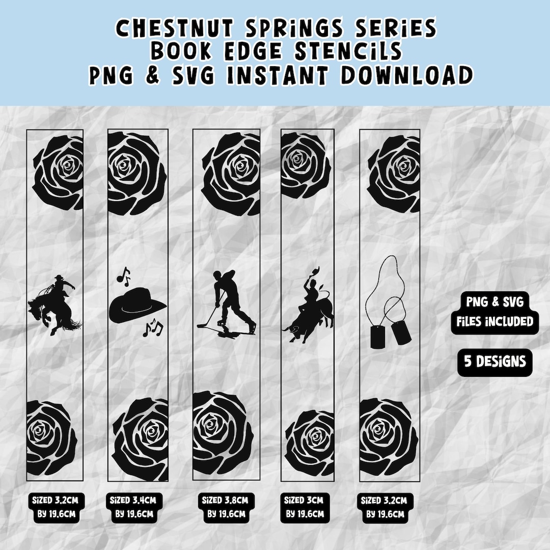 Chestnut Springs Series Stencil Edges Sprayed Edges DIY SVG and PNG ...