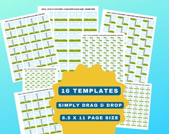 Printable DIY Mini Book Cover Template - Etsy UK