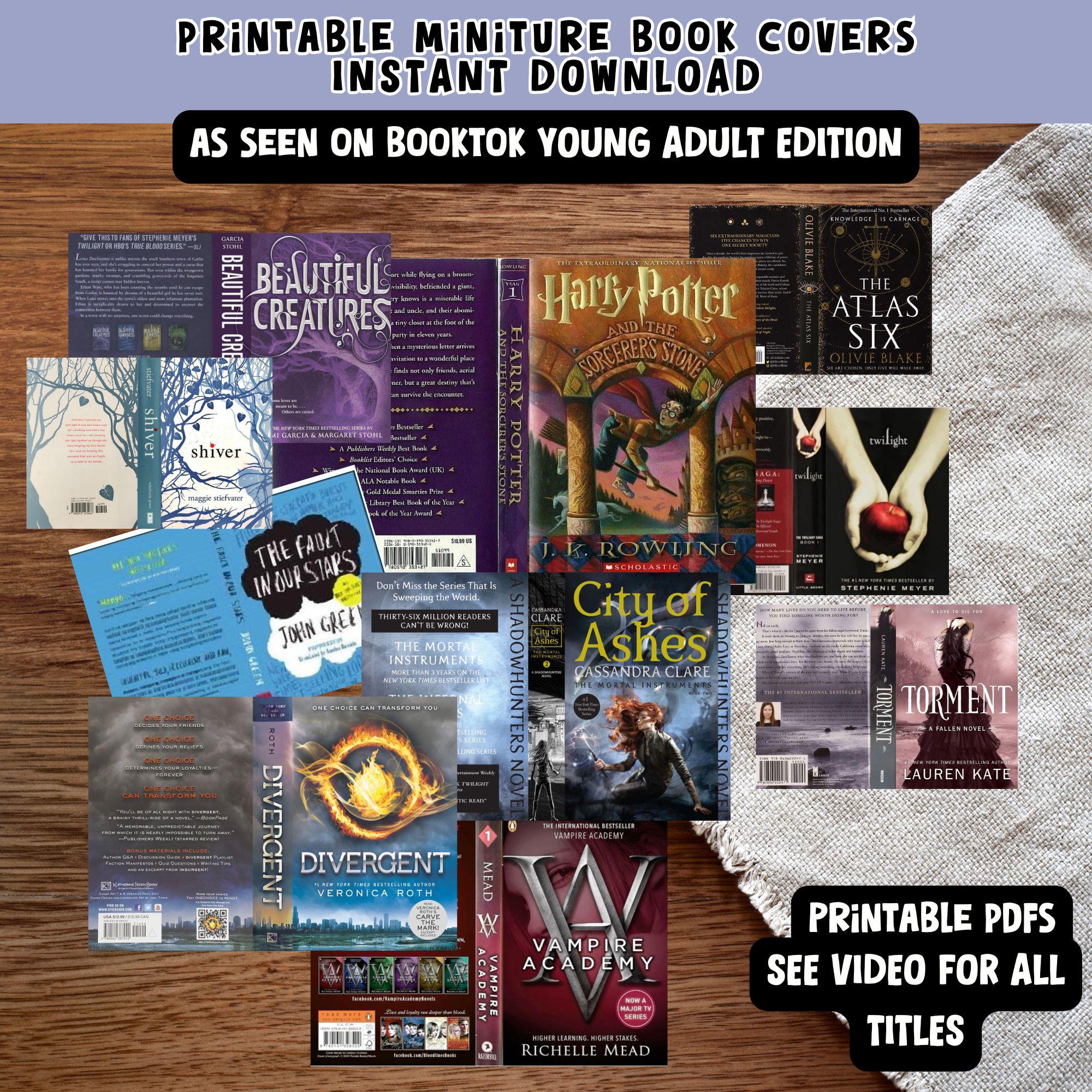 Mini Book Covers Printable 200+ Titles Young Adult Popular Titles ...