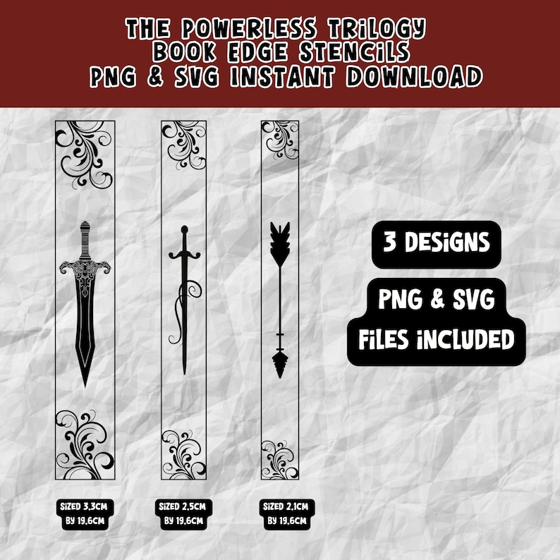 The Powerless Trilogy Stencil Edges Sprayed Edges Do It Yourself SVG ...