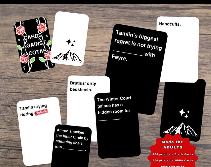 Cards Against Game ACOTAR Themed Adult Version Printable Party Game ...