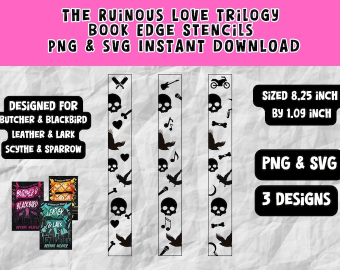 TOG Throne of Glass Book Edge Stencils for Sprayed Edges Booktok PNG ...