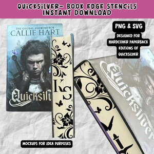 Quicksilver Book Edge Stencils for Sprayed Edges Booktok PNG SVG ...
