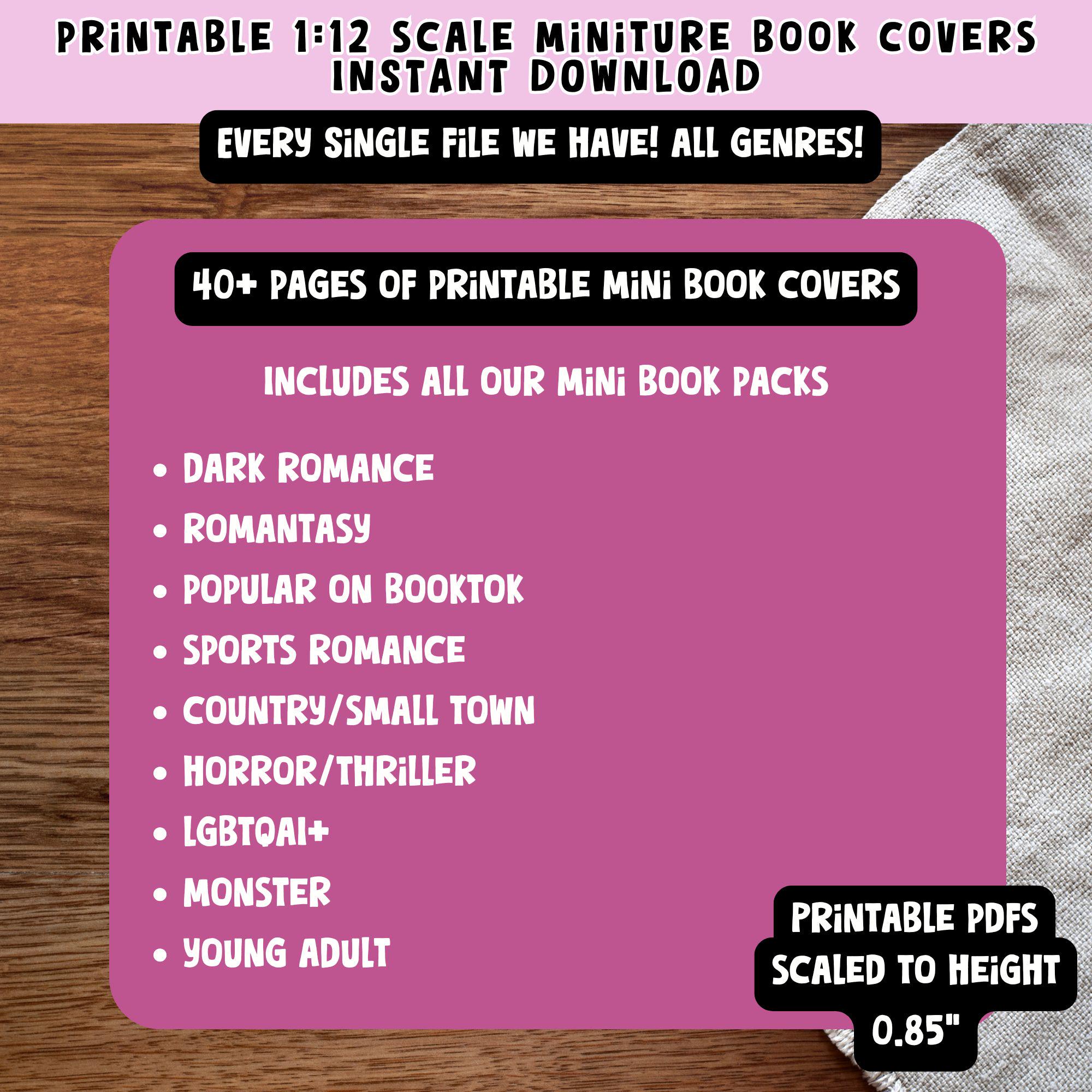 ALL Mini Book Covers Popular Booktok Titles Romance, Dark, Romantasy ...