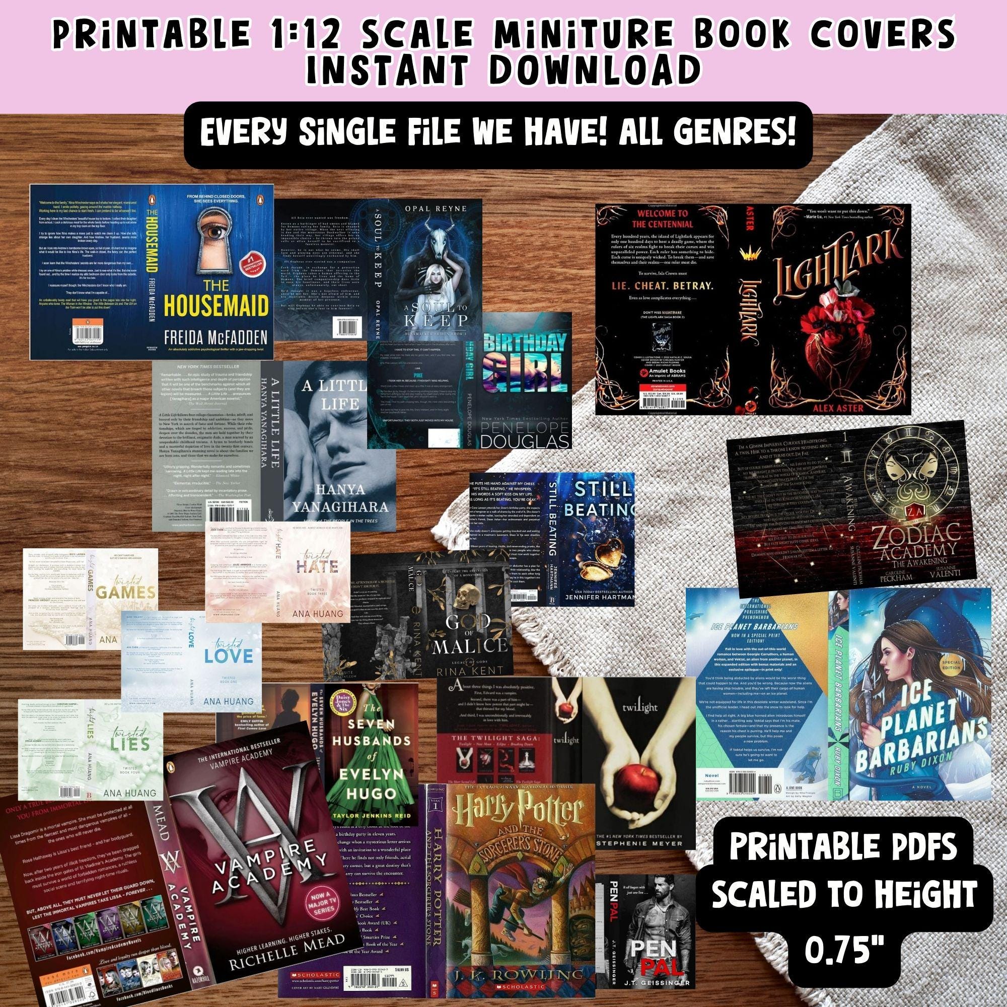 ALL Mini Book Covers Printable Titles Popular Romance, Dark, Romantasy ...