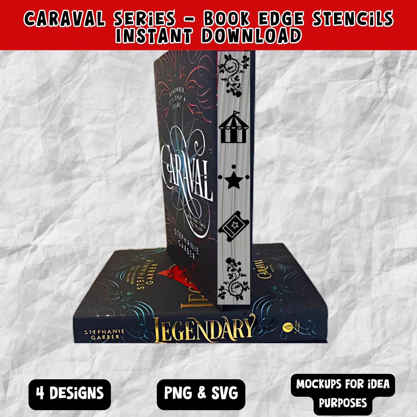 Caraval Series Inspired Book Edge Stencils for Sprayed Edges Booktok ...