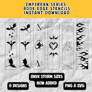 Empyrean Series Inspired Book Edge Stencils for Sprayed Edges Booktok ...
