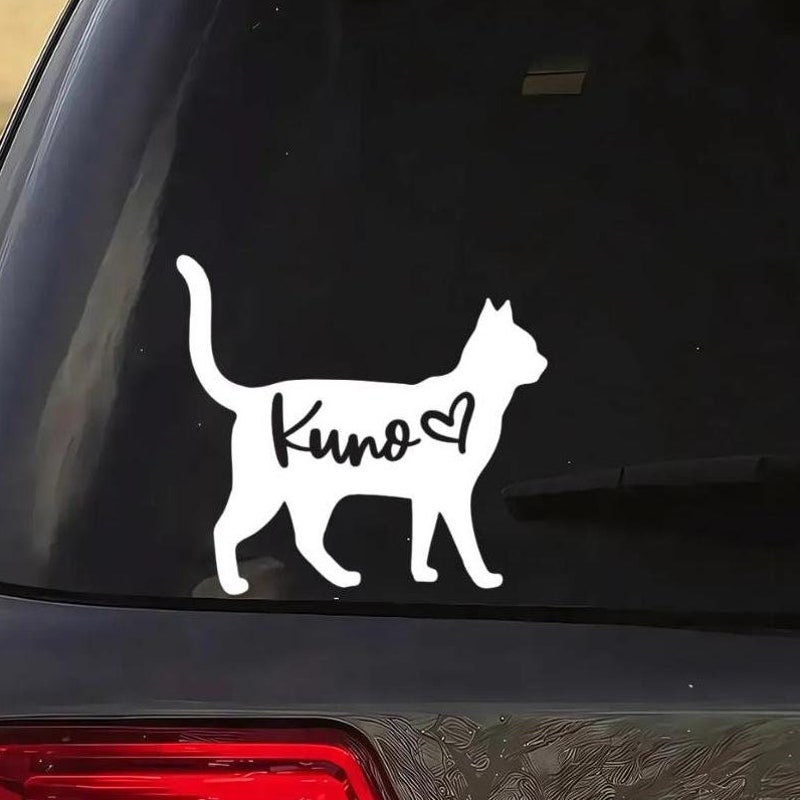 Cat Car Decals With Names - Etsy