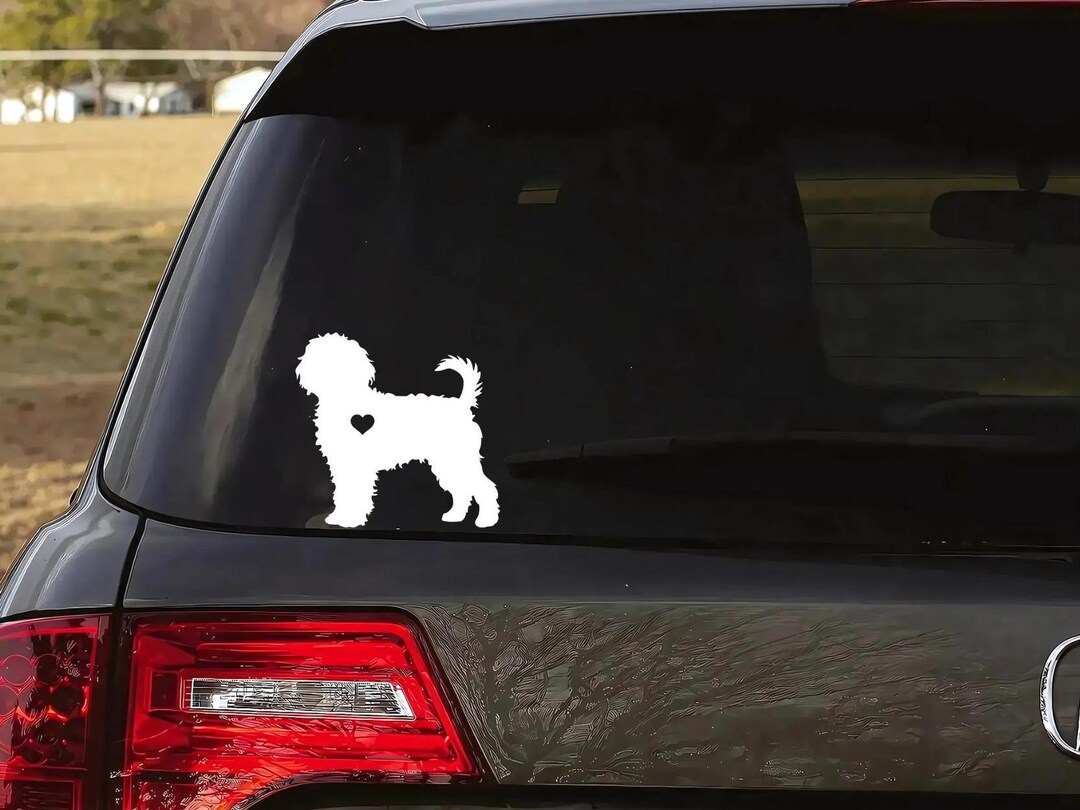 Cavapoo Decal: Heart Silhouette Vinyl Sticker for Cars, Tumblers, Cut ...
