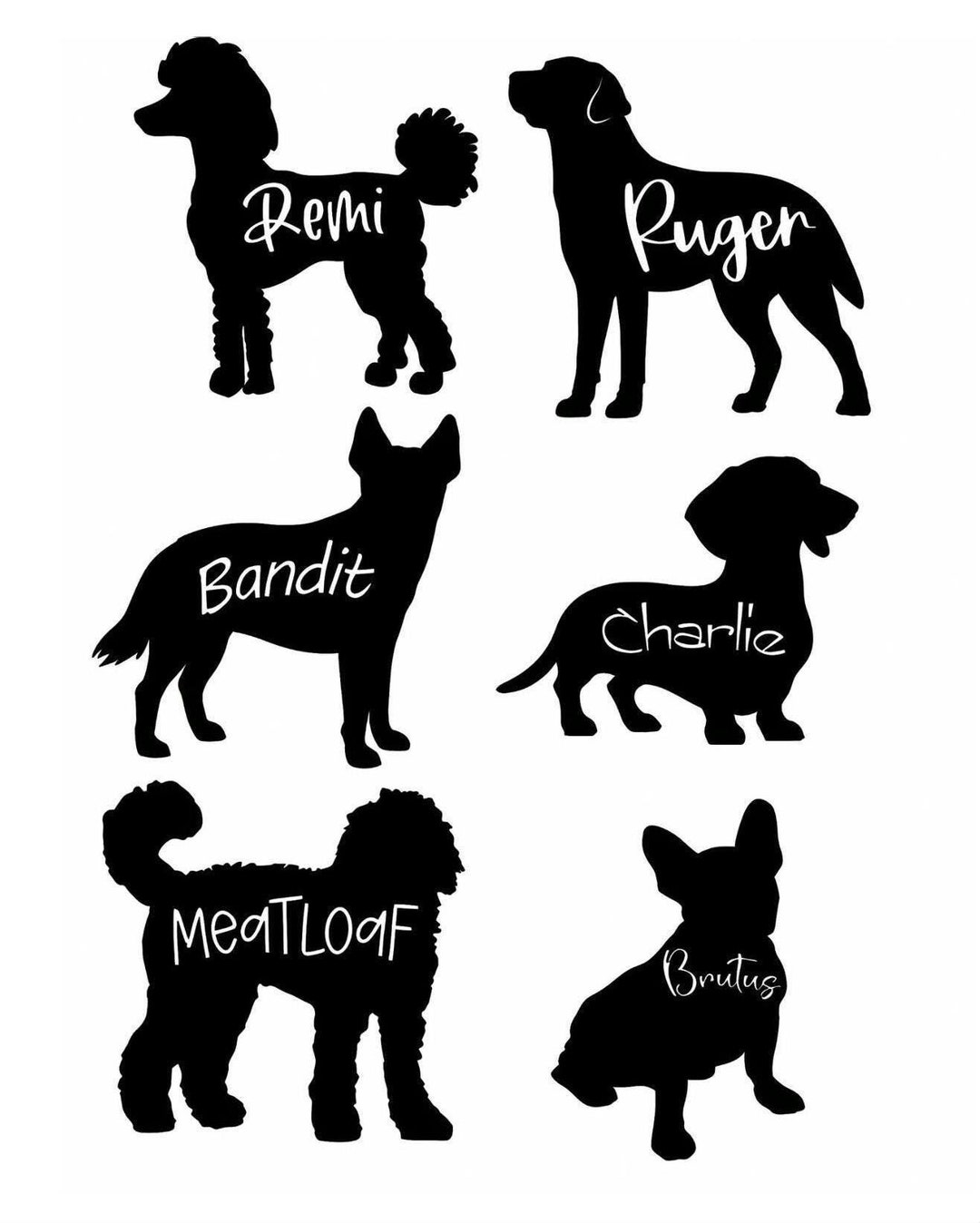 Custom Dog Breed Decal: Personalized Pet Name Sticker - Etsy