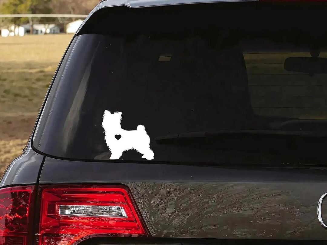 Yorkipoo Dog Decal: Car, Tumbler, Laptop Vinyl Sticker, Cut Out Heart ...