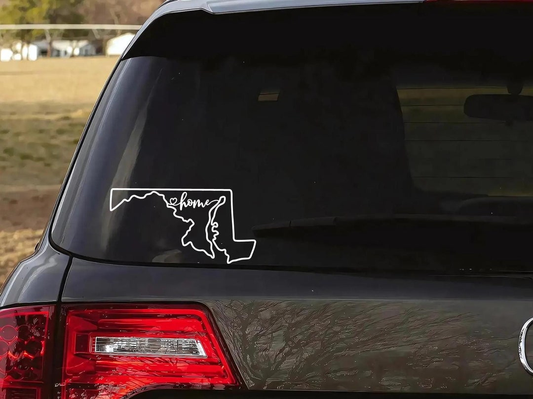Maryland Home State Decal | Multiple Designs | Maryland Sticker ...