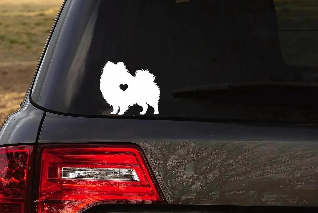 Pomeranian Vinyl Decal: Dog Sticker With Cut Out Heart Option - Etsy