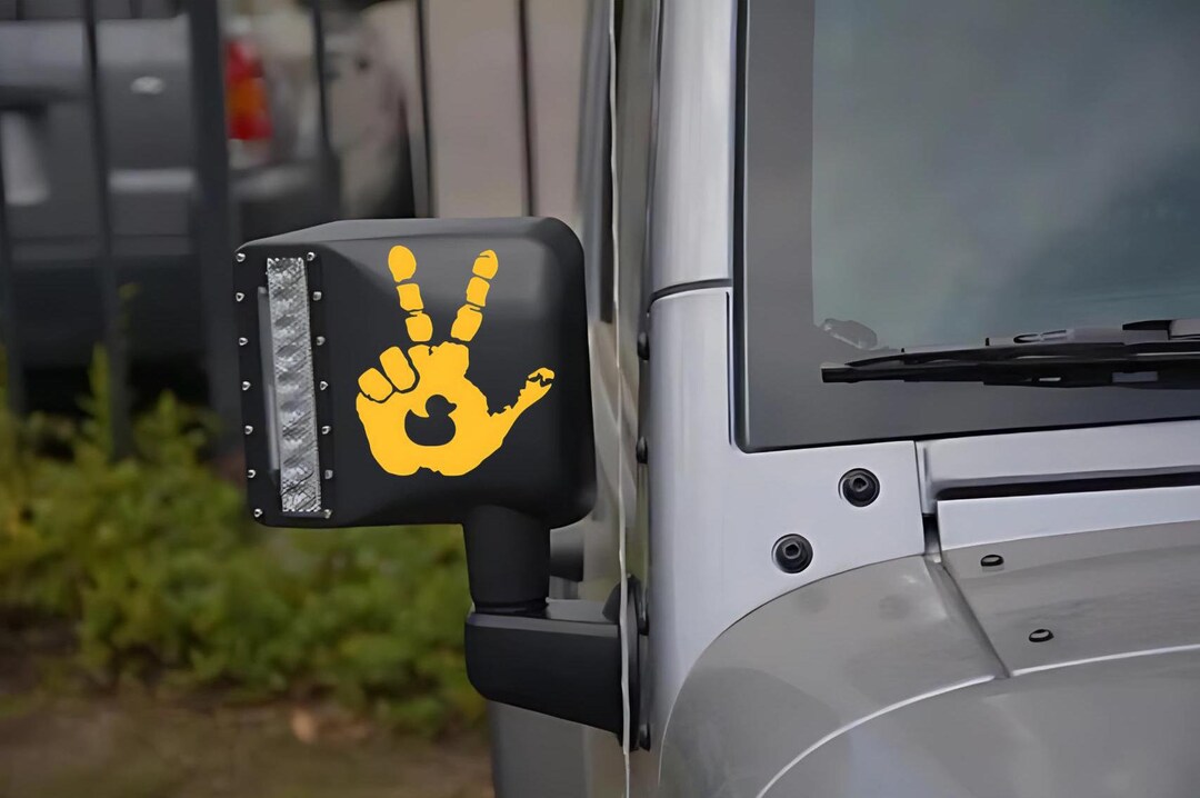 Duck Peace Wave Decals: Duck Cut Out Side Mirror Stickers (set of 2) - Etsy