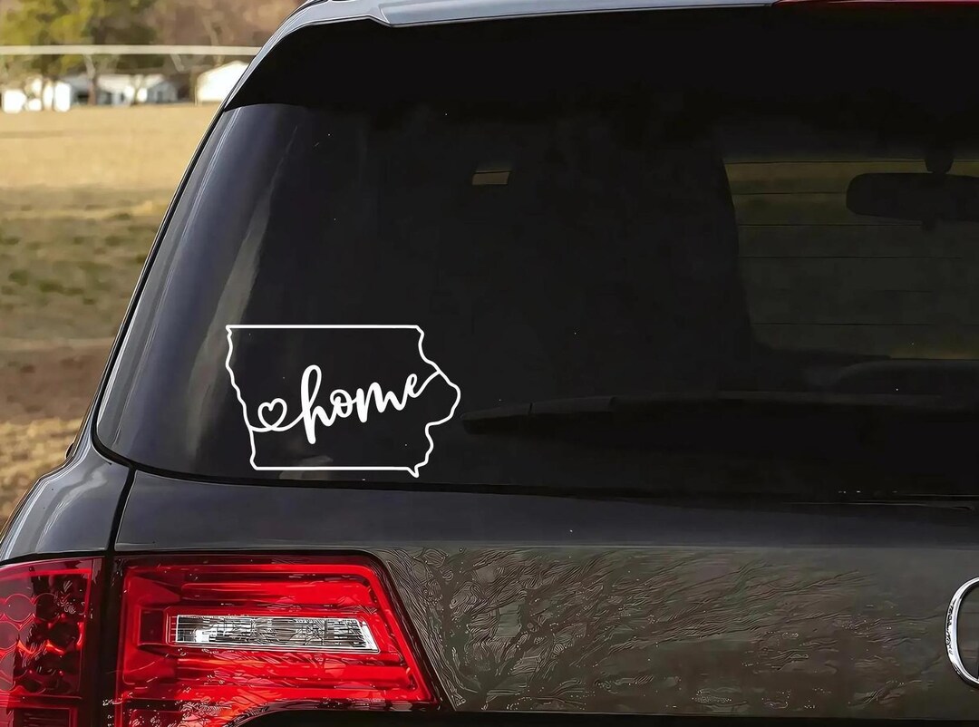 Iowa Home State Decal | Multiple Designs| Iowa Sticker | Iowa State ...