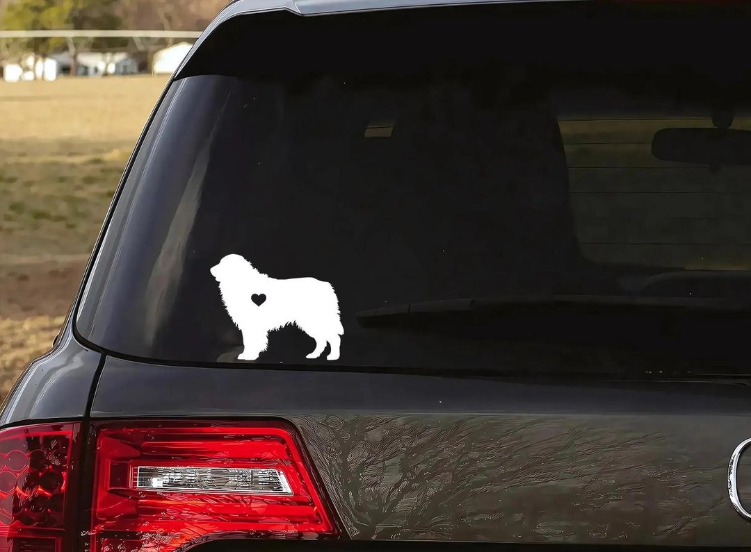 Great Pyrenees Decal: Dog Silhouette Vinyl Sticker With Heart - Etsy