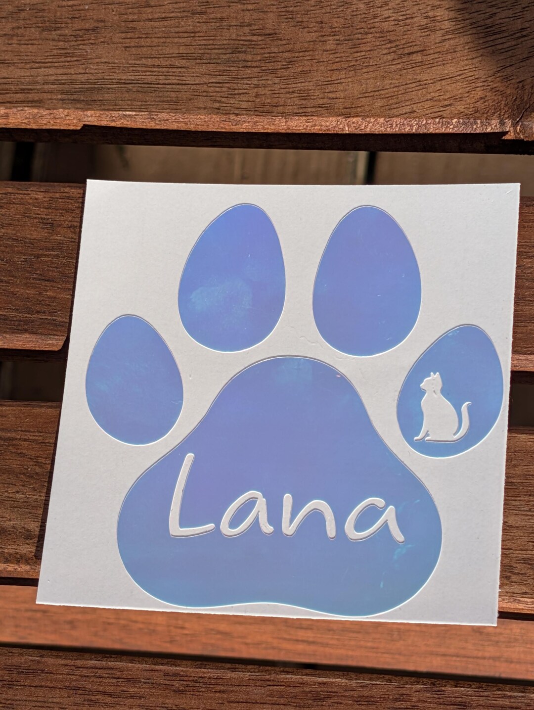 Personalized Cat Paw Print Decal: Custom Name Vinyl Sticker - Etsy
