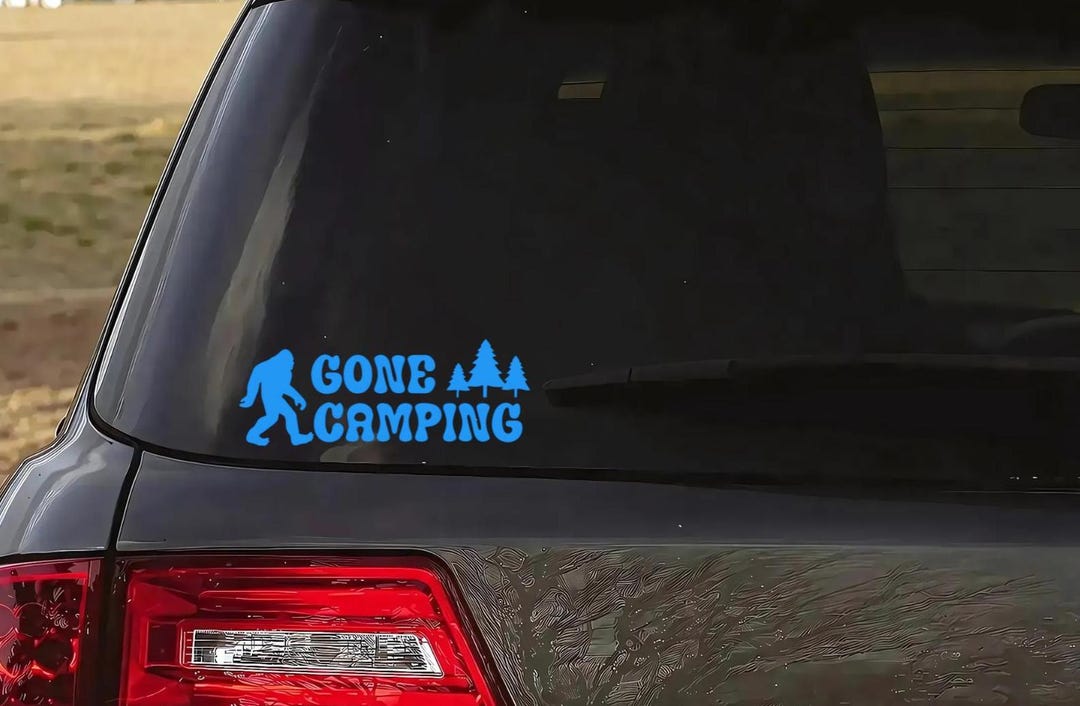 Gone Camping Bigfoot Vinyl Decal: Sasquatch Sticker, Camping Decals - Etsy
