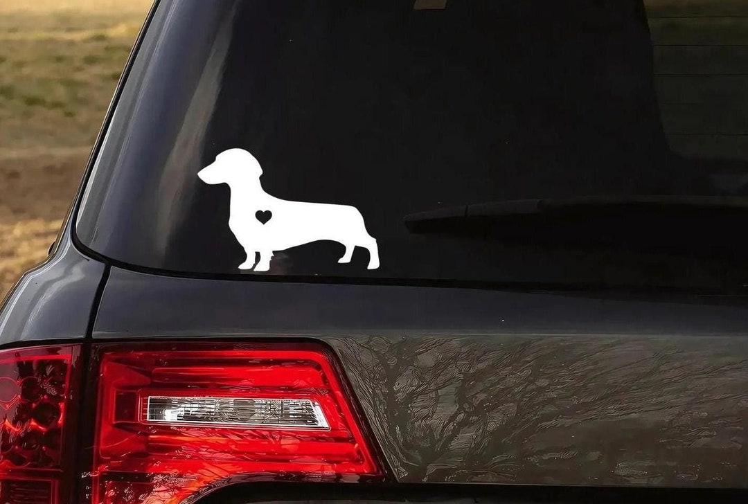 Dachshund Decal for Cars, Tumblers and More | Wiener Dog Vinyl Sticker ...