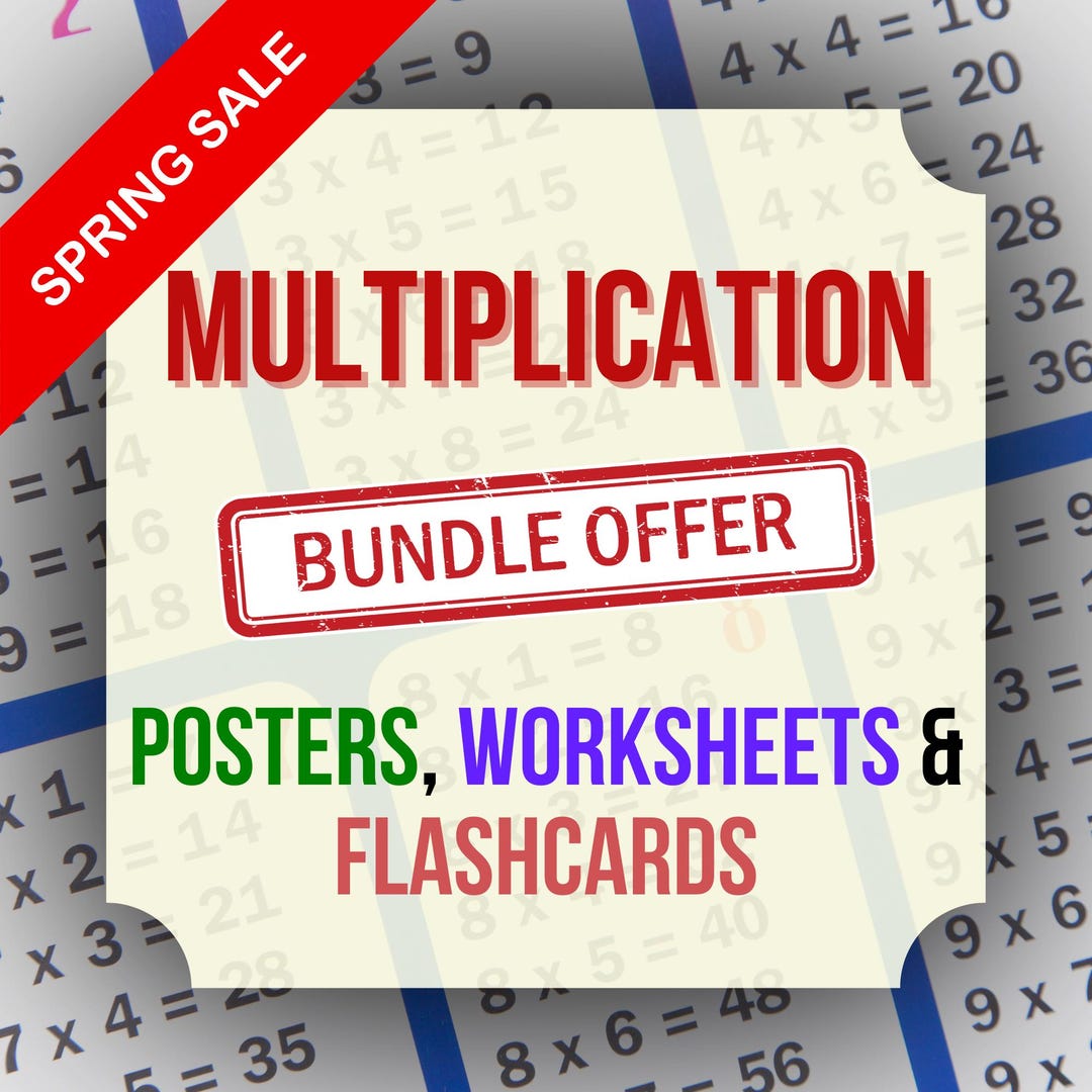 Multiplication Chart Printable + 5 Bonus Worksheets | Fun & Easy Math ...