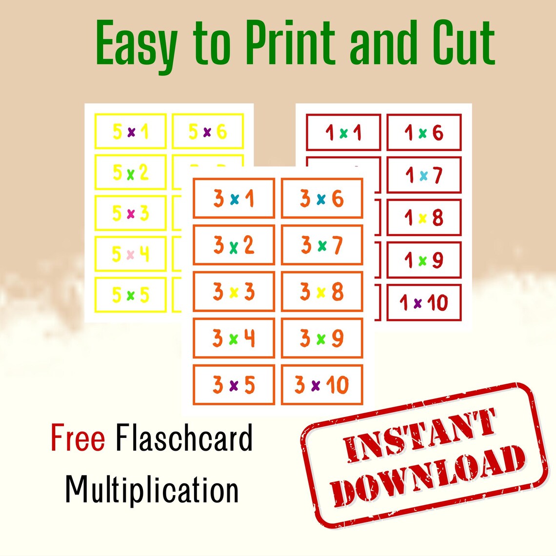 Multiplication Chart Printable + 5 Bonus Worksheets | Fun & Easy Math ...