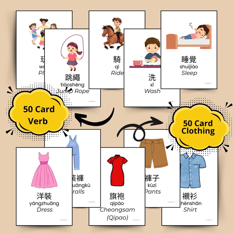 Educational Flashcard Bundle | English-chinese Bilingual Learning | 350+ Cards | Kids & ESL ...